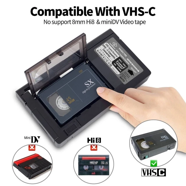 CONVERSION BOX VHS-C Tape Adapter VHS-C Cassette Adapter VHS Tapes To ...