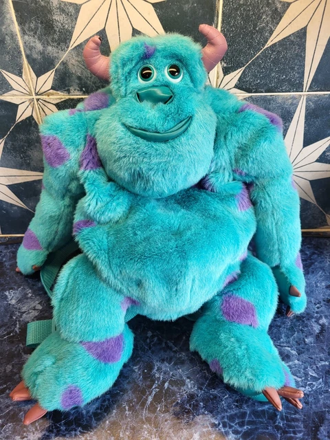 RARE VINTAGE DISNEY Pixar Monsters Inc Sully 18" Plush Back Pack With ...