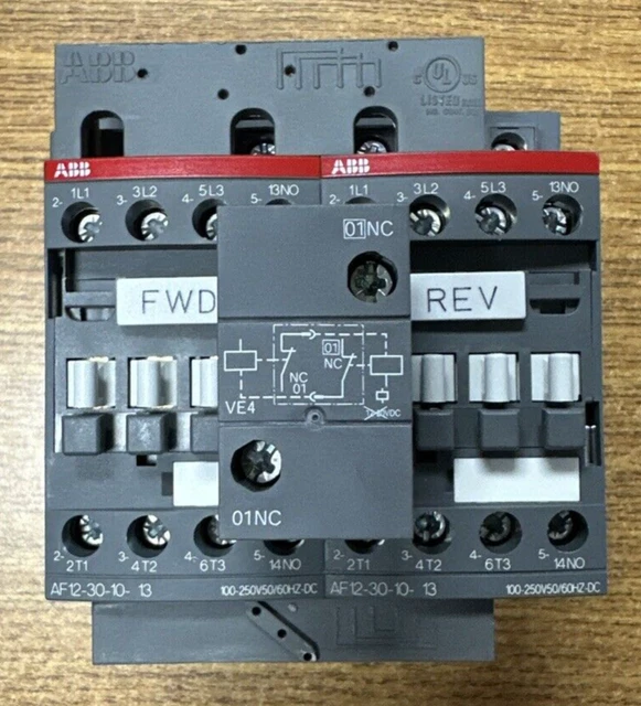 ABB AF12-30-22-13 REVERSING Contactor 3P 11A 100-250Vac/Dc **New In Box ...