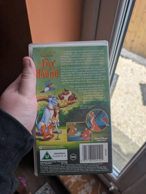 THE FOX AND the Hound VHS Video Tape Walt Disney Classic Movie Cert U ...