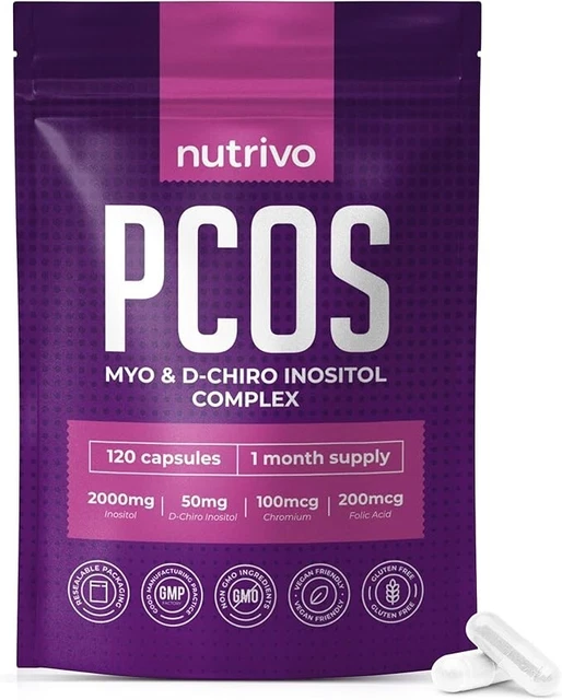 PCOS SUPPORT CAPSULES 2000mg 50mg DChiro Inositol, Hormone Balance ...