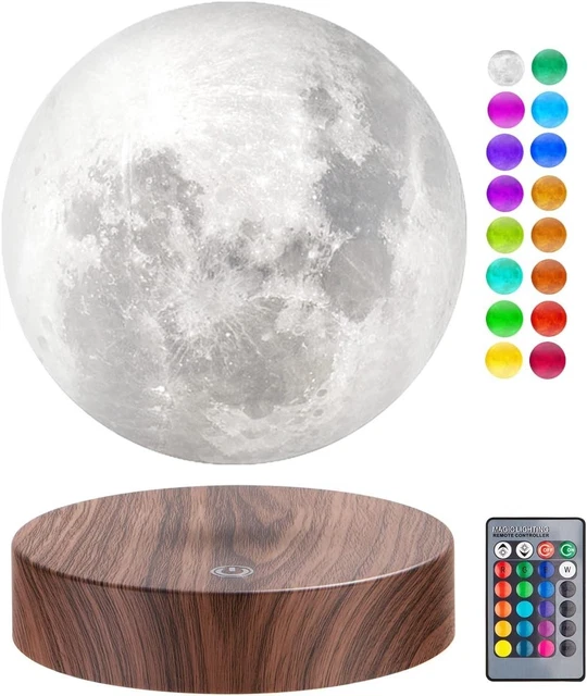 LEVITATING 3D MOON Lamp 16 Colors Magnetic Floating Night Light £183.31 ...