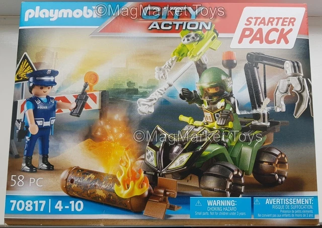 PLAYMOBIL 70817 · CITY ACTION STARTER PACK · BOMB DISPOSAL · 58pc ...