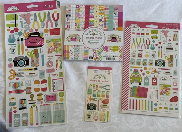 CUTE & CRAFTY 6x6 Paper Pad And Stickers Bundle £25.99 - PicClick UK