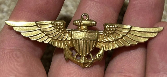 WWLL US NAVY Marine Corps USMC Pilot Wings Vanguard Naval Aviator WW2 ...