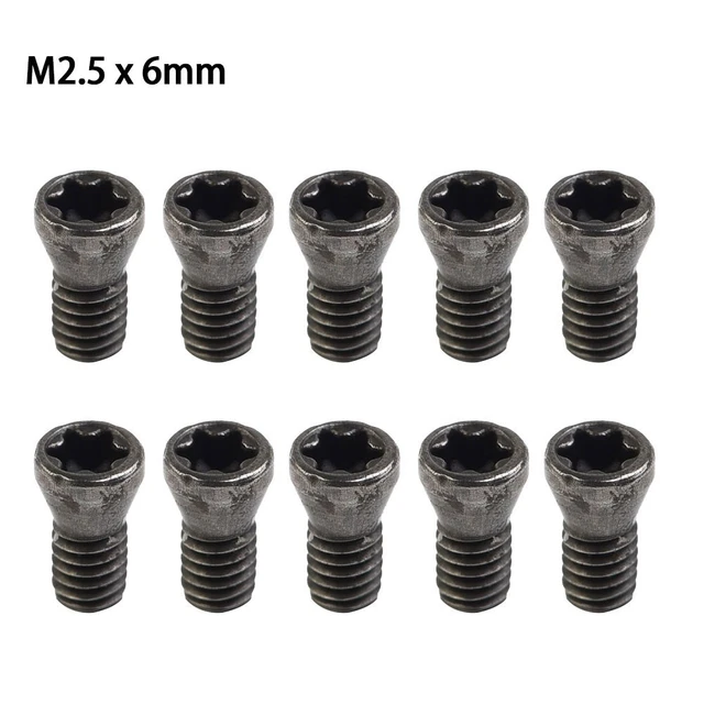 10PCS/KIT M2.5*6MM BLACK Insert Torx Screw Fit For Carbide Inserts ...