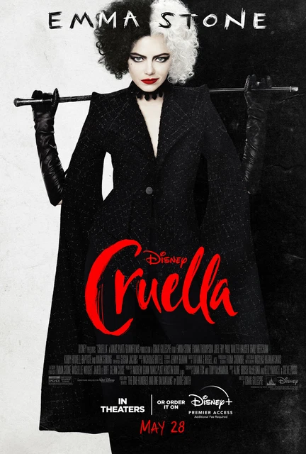 CRUELLA POSTER CRUDELIA Demon Emma Stone Emma Thompson Strong Hauser ...