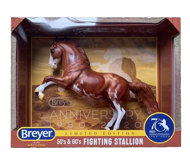 BREYER 70TH ANNIVERSARY FIGHTING STALLION Limited Edition Chestnut ...