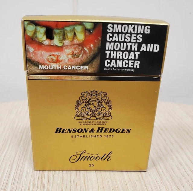 VINTAGE BENSON & Hedges Smooth 25 Cigarette Packet Made in Australia ...
