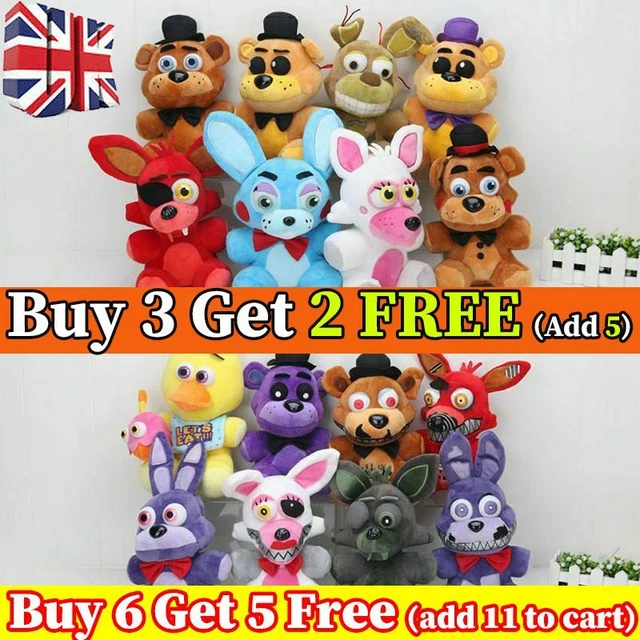 FNAF PLUSHIES FIVE Nights at Freddy's Plush Doll Toy Bear Foxy Sundrop ...
