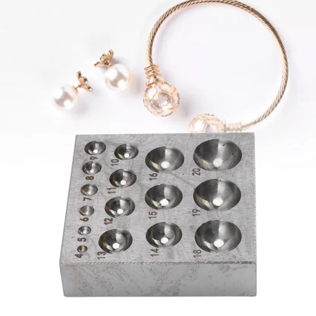 STEEL DAPPING BLOCK Semi Circular Metal Forming Tool Doming Die Blocks For J TTU $62.41 ...