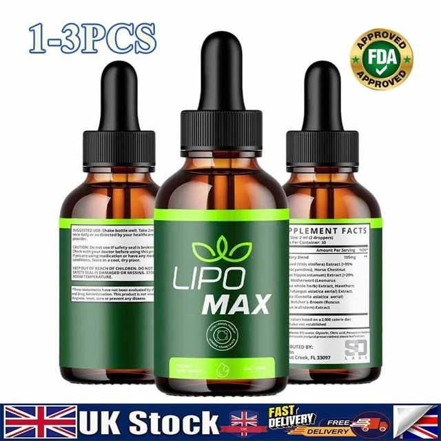LIPO MAX DROPS Complex Health & Fitness Supplement Advanced Formula ...