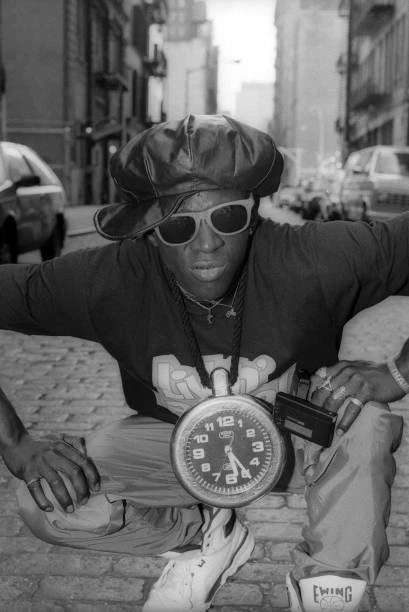 RAPPER FLAVOR FLAV appears in a portrait taken on April 22, 1991 - Old ...
