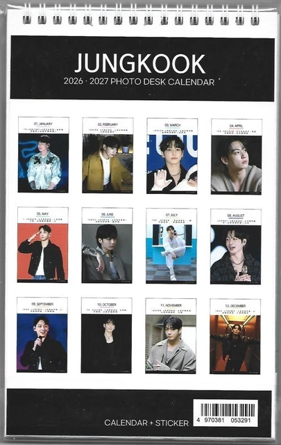 BTS JUNGKOOK PHOTO Calendar 2026 & 2027 K-POP 2025-00 £20.40 - PicClick UK