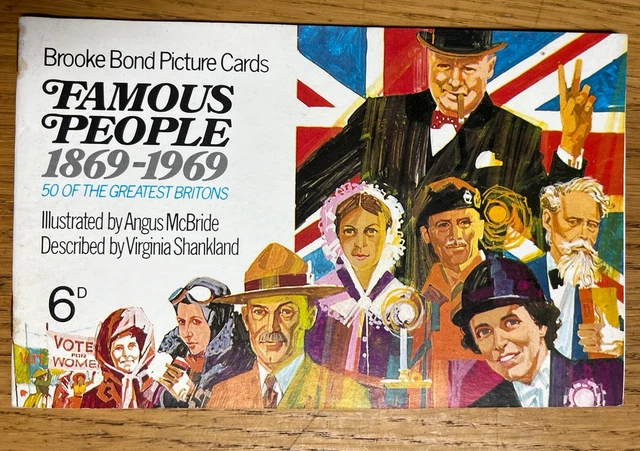 BROOKE BOND PICTURE Cards Famous People 1869-1969 50 Greatest Britons ...