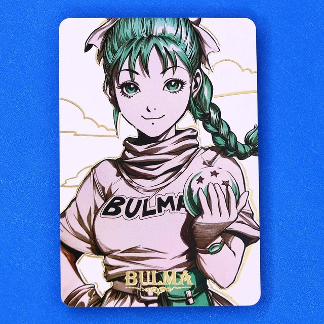 DRAGON BALL Z Bulma Gold Foil Character Art Trading Card Anime ACG ...