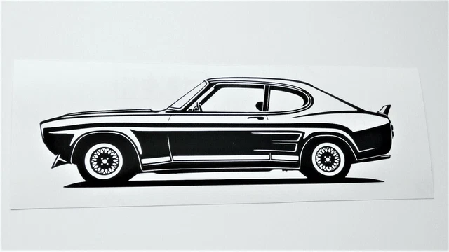 FORD CAPRI RS 2600 Ford Capri MK1 2x Sticker / Aufkleber schwarz neu ...