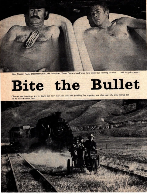 (F&F26) FILM REVIEW "Bite The Bullet" Gene Hackman & James Coburn EUR 10,24 - PicClick DE