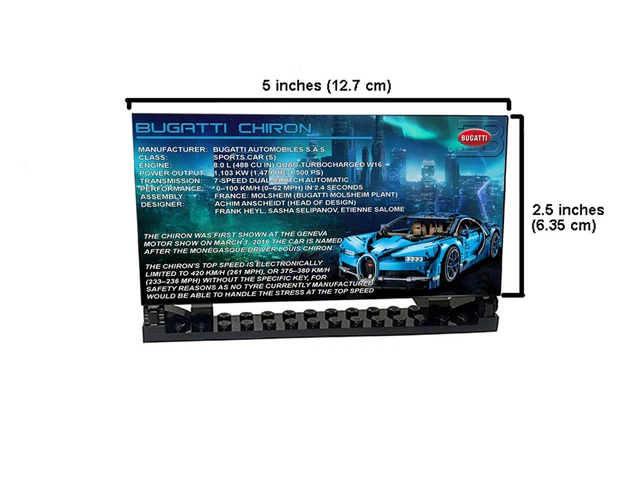 DISPLAY FRAME STAND Plaque (st2) For LEGO Bugatti Chiron 42083 $14.95 ...
