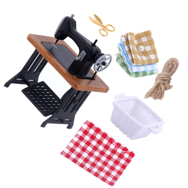 SEWING MACHINE MODEL Mini House Furniture Pretend Play Toy £6.79 ...