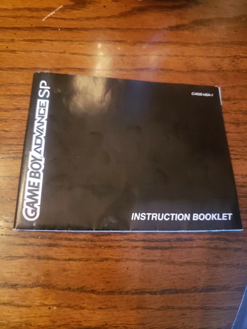 GBA SP GAME Boy Advance SP System Fold Out Instruction Booklet In ...
