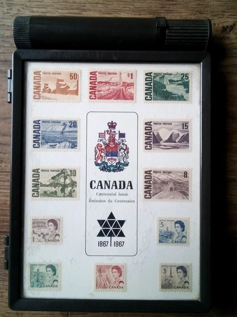 VINTAGE CANADA CENTENNIAL Issue Stamp Collector's Box 1867-1967 $39.20 ...