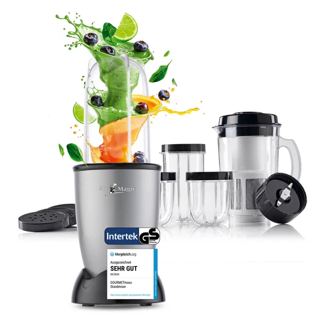 GOURMETMAXX STANDMIXER SMOOTHIE Maker Mr. Magic Zerkleinerer 9 in 1 Set ...