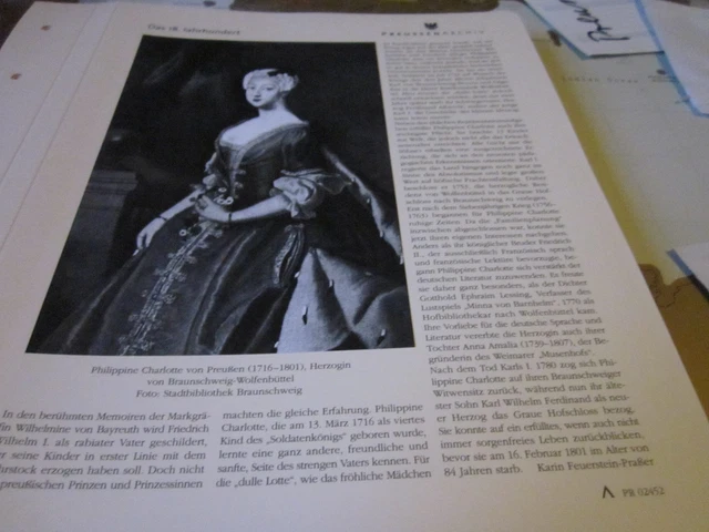 PREUSSEN ARCHIV N2 2452 Philppine Charlotte von Preußen 1716-1801 ...