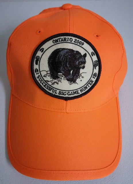 2009 ONTARIO SUCCESSFUL Big Game Hunter Cap with BLACK BEAR Patch RARE ...