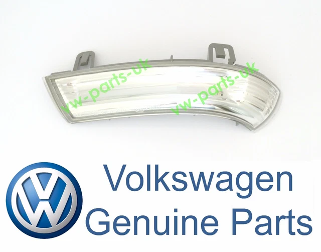 GENUINE VW WING Mirror Indicator Turn Signal Lens Passenger Left LED ...