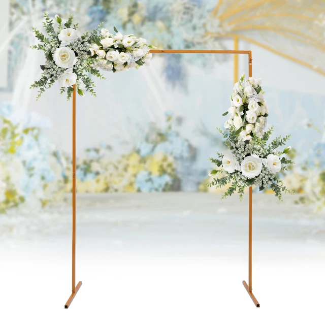 WEDDING ARCH RACK Gold Metal Framework Decoration Backdrop Stand Garden ...