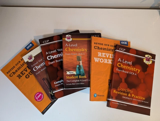 A LEVEL CHEMISTRY OCR A Study Set CGP Revision Guides And Textbooks X6 ...