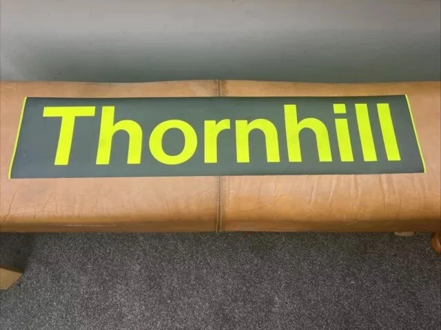 VINTAGE THORNHILL SIGN Bus destination Blind 90’s £10.00 - PicClick UK