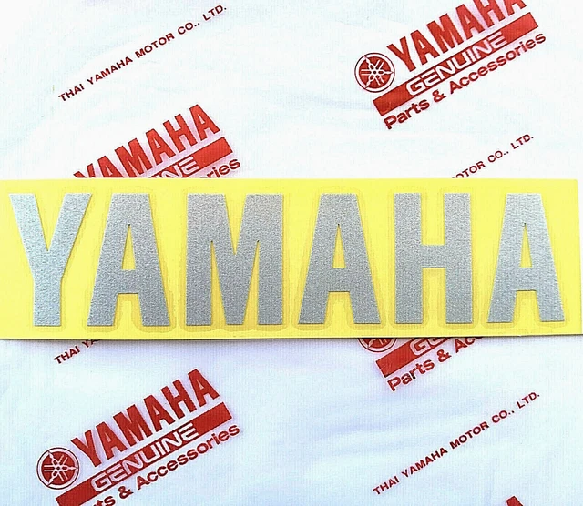 ORIGINAL YAMAHA-8CM-SCHRIFTZUG-SILBER-AUFKLEBER-STICKER-EMBLEM-FENDER ...
