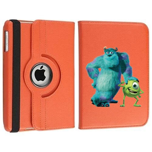 MONSTER INC SULLEY & Mike Personalised Rotating Case Cover Apple iPad ...