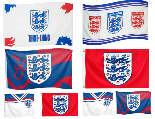 ENGLAND FLAG EURO 2024 FA THREE LIONS FREE DELIVERY 5'X3' FLAG £7.84 ...