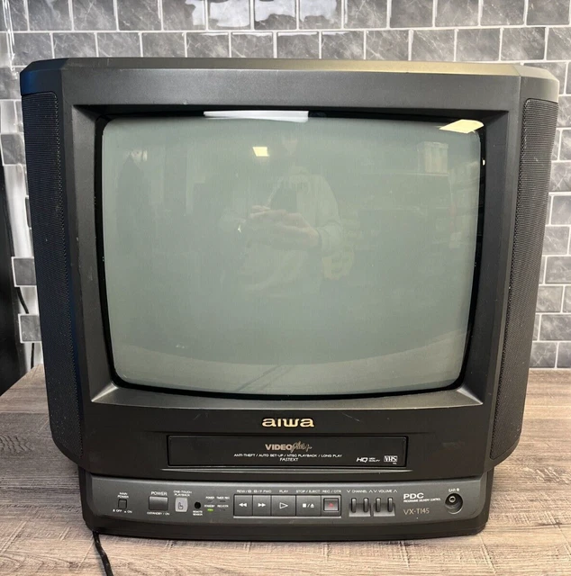 AIWA VX-T145K CRT TV TELEVISION +VHS Combo Retro Gaming Monitor SCART + RCA AUX £69.99 - PicClick UK