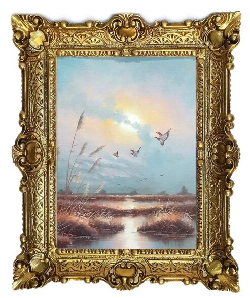 HERMOSO CUADRO IMÁGENES Barroco Antiguo Repro Marco Obras de Arte 56x46 ...