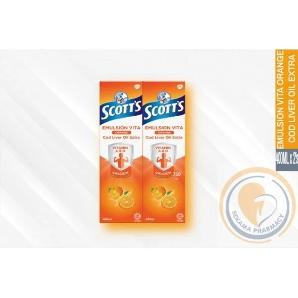 SCOTT'S EMULSION - Original Cod Liver Oil 400ml x 2 bottles £18.99 ...