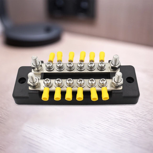 BUSBAR 12-48V COPPER Busbar Fire Prevention Bus Bar Connector Dustproof ...