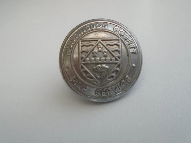 HUNTINGDON FIRE SERVICE / BRIGADE BUTTON, 1 X 25mm £0.99 - PicClick UK