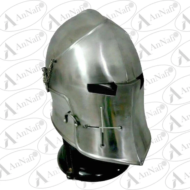 MEDIEVAL KNIGHTS BARBUTA Helmet Templar Crusader Armor Barbute Visor ...