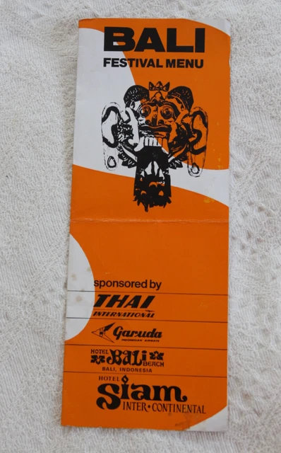 THAI INTERNATIONAL/GARUDA INDONESIA Airways BALI FESTIVAL in-flight ...