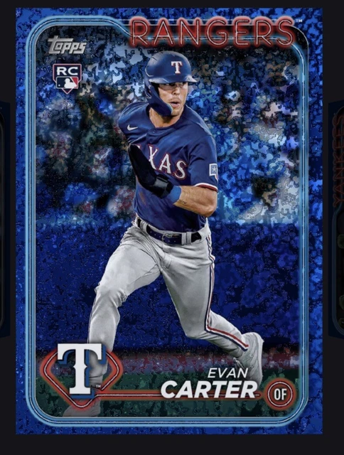 2024 TOPPS SERIES 1 Blue Foil Rookie RC -EVAN CARTER(Topps MLB Bunt ...