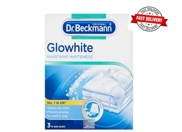 GLOWHITE FABRIC WHITENER Curtains Net Shirts Collars Whites Laundry 3 x ...