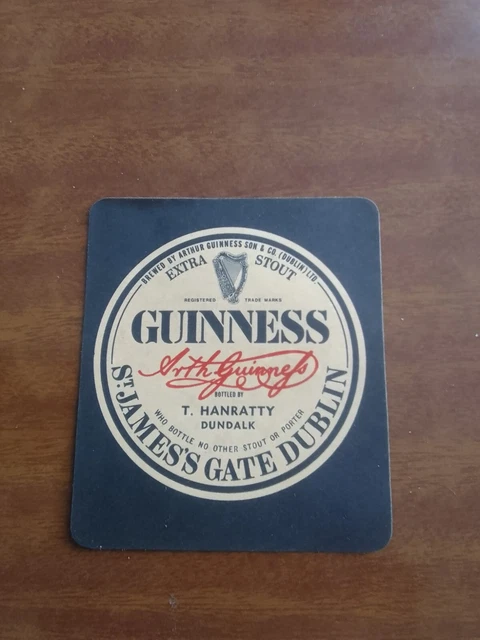VINTAGE GUINNESS BOTTLE label Hanratty Dundalk, Co Louth EUR 1,75 ...