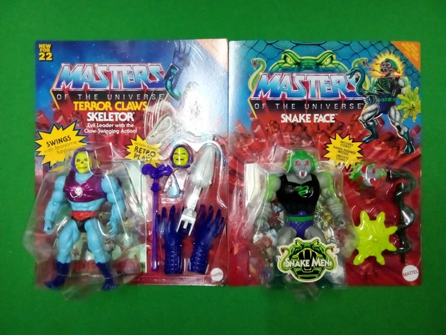 TERROR CLAWS SKELETOR (Us-Card) & Snake Face (Masters Of The Universe ...