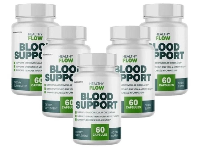1~5X HEALTHY FLOW Blood Support Formula Cardiovascular Circulation - 60 ...
