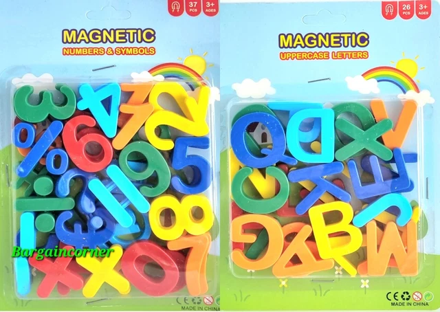 MAGNETIC LETTERS NUMBERS Kids Learning Alphabet Letters Number Fridge ...