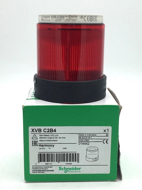 SCHNEIDER XVB C2B4 Visual Signal Indicator Red Lens Steady NEMA 4X IP66 ...